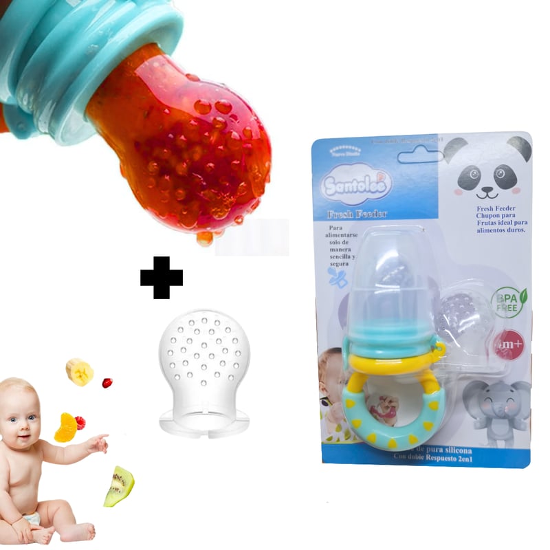 Chupón de frutas con repuesto Verde Agua SANTOLEE | falabella.com