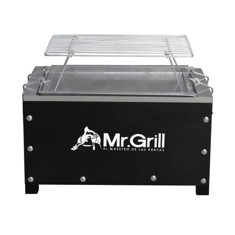 Caja China Mini Black Galvanizada - Parrilla de Varillas Niqueladas MR ...