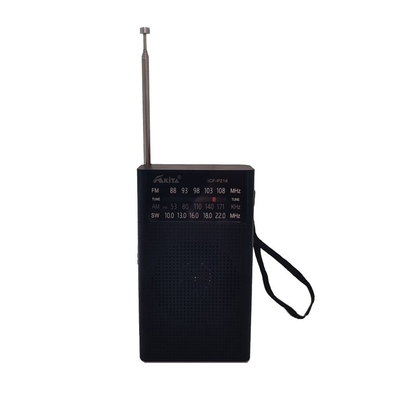 Radio Portátil a Pilas Modelo Retro FMAM Color Negro AKITA | falabella.com