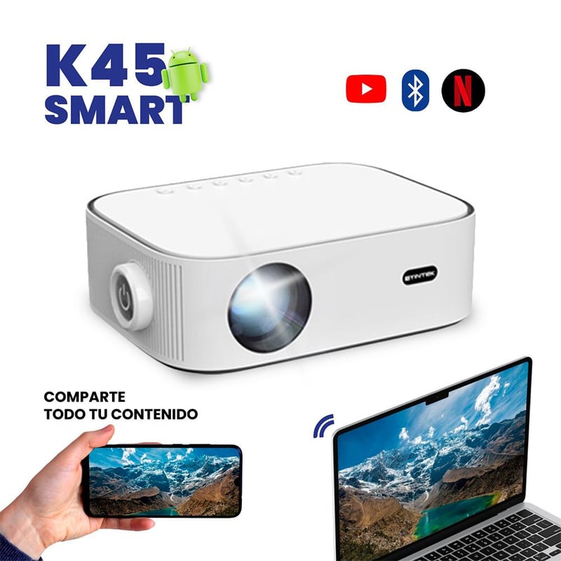 K45 Smart 200 Pulgadas Full HD Android 9 Bluetooth BYINTEK | falabella.com