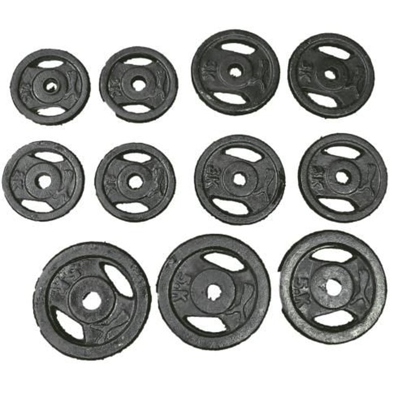 Discos para mancuernas gimnasio Pesas redondas peso exacto - 3 KG ALPHA ...