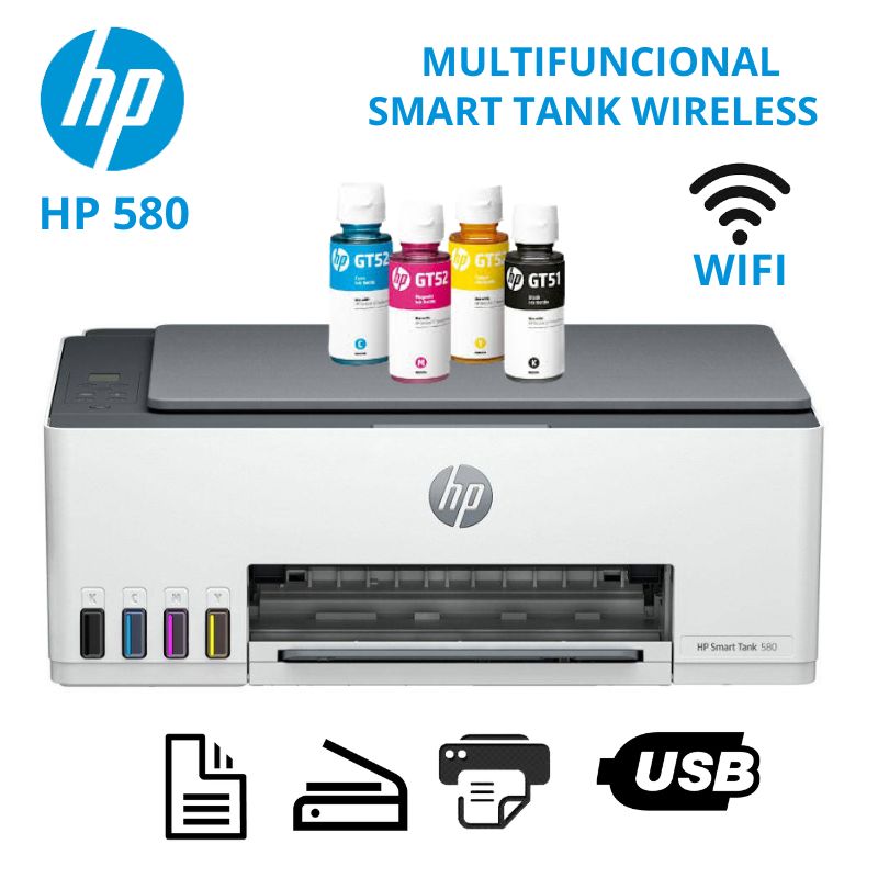 Impresora Multifuncional Smart Tank 580 wifi HP | falabella.com