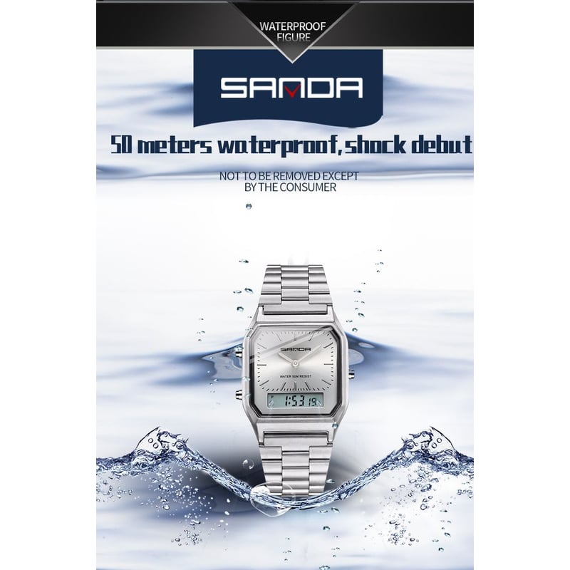 RELOJ HOMBRE SANDA PLATEADO CLASICO P747_. SANDA | falabella.com