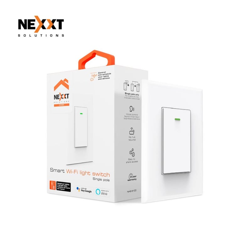 Interruptor inteligente monopolar con conexión Wi-Fi - Nexxt NEXXT ...