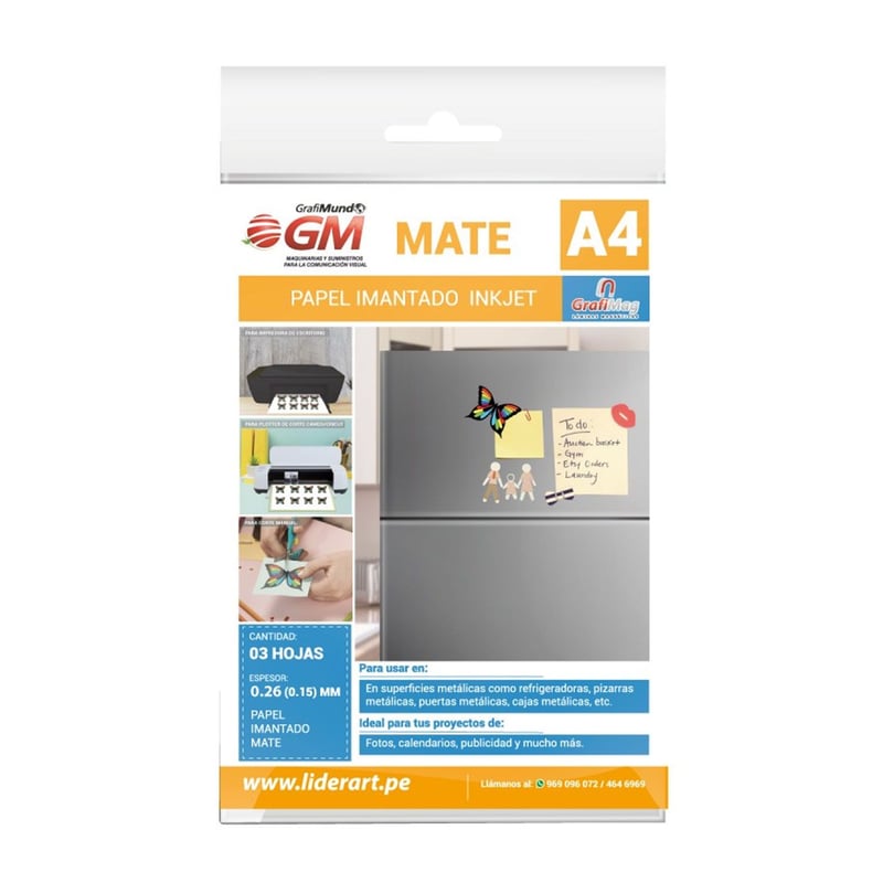 VINIL IMANTADO MATE A4 PARA IMPRESORAS INKJET LIDEART | falabella.com