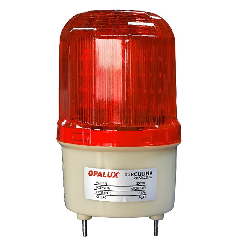 Circulina LED STROBOscopica 220 VAC - Color Roja con Sonido - OPALUX ...