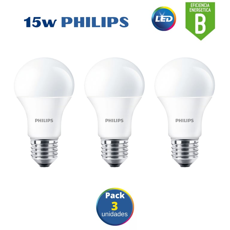 Foco led philips 16w ecohome / pack 3 unidades | Sodimac Falabella