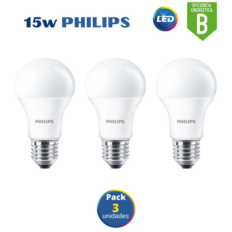 Foco led philips 16w ecohome / pack 3 unidades | Sodimac Falabella