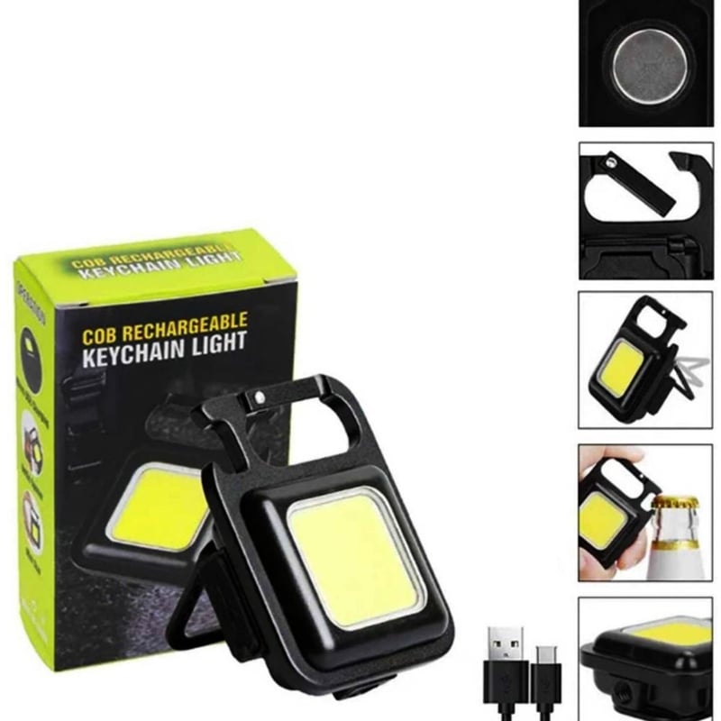 Llavero Linterna Portátil Recargable con Destapador y Luz LED GENERICO ...