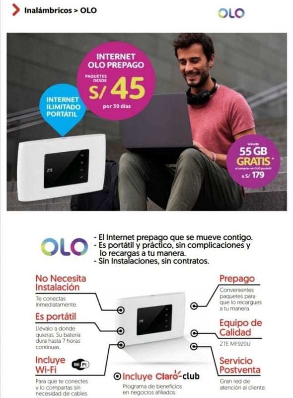 Internet Portátil OLO ZTE | falabella.com