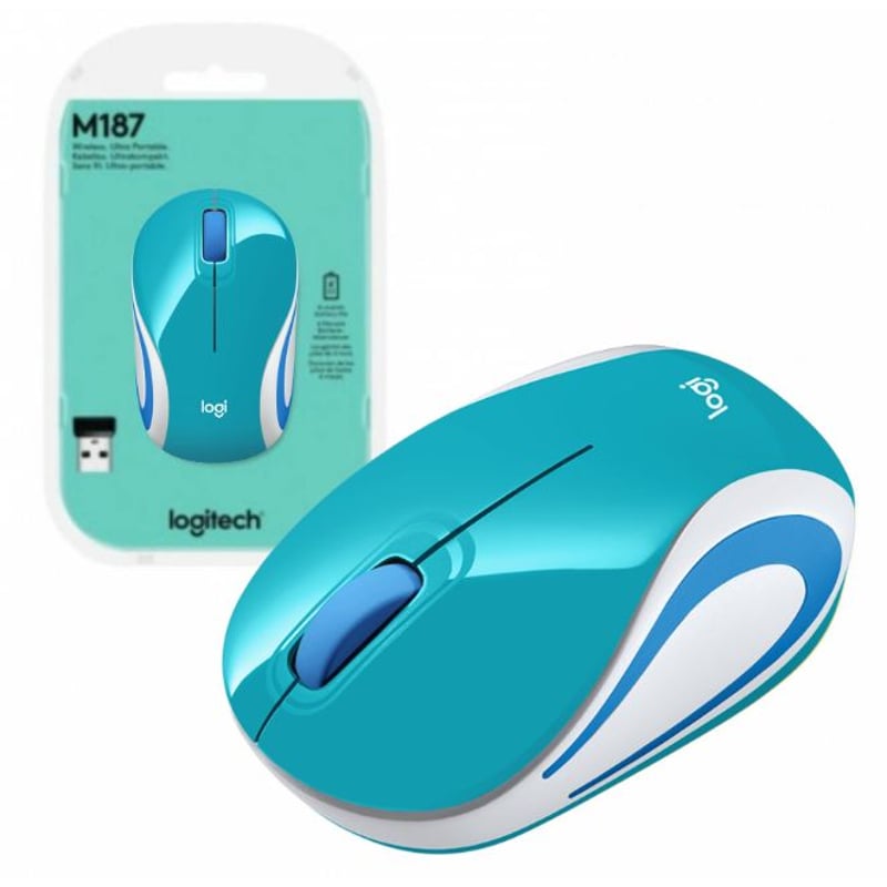 Mouse Wireless Logitech M187 Azul AMPED WIRELESS | falabella.com