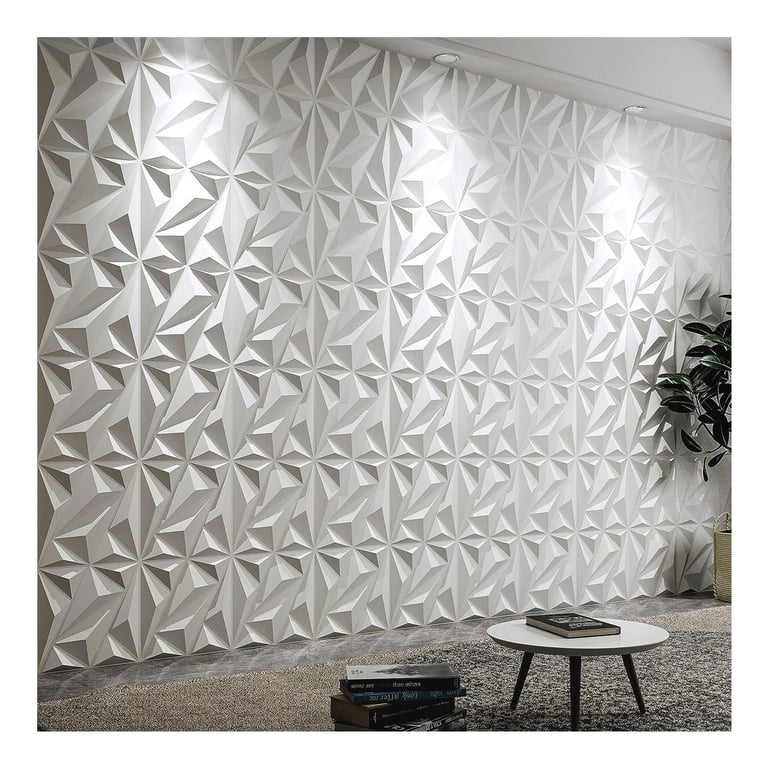 Tapiz Mural Elegante En 3D DE PVC Duro Decorativa Blanca YLS13 GENERICO ...