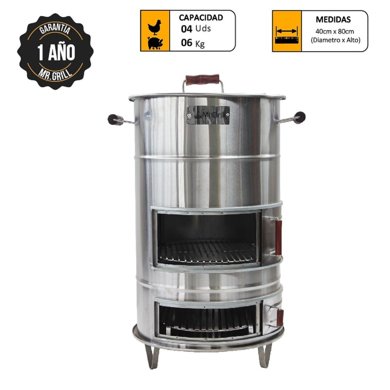 Cilindro Chico de Acero Inoxidable MR GRILL | falabella.com