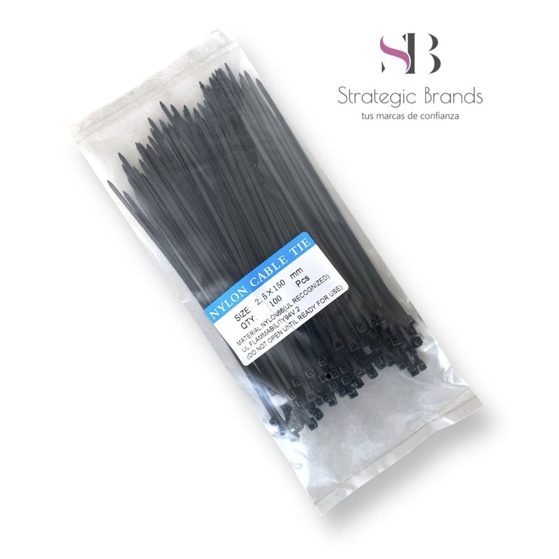 2 Packs x 100 unds de Precinto de Seguridad 150 x 2.5 mm GENERICO ...