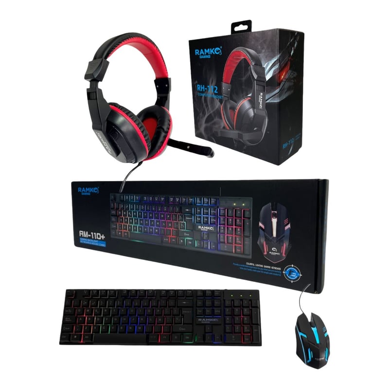 Combo Teclado Mouse Audifonos para Juegos Ramko Gaming RAMKO ...