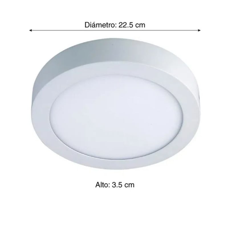 Lampara de techo para sobreponer led circular 24w luz calida GENERICO ...
