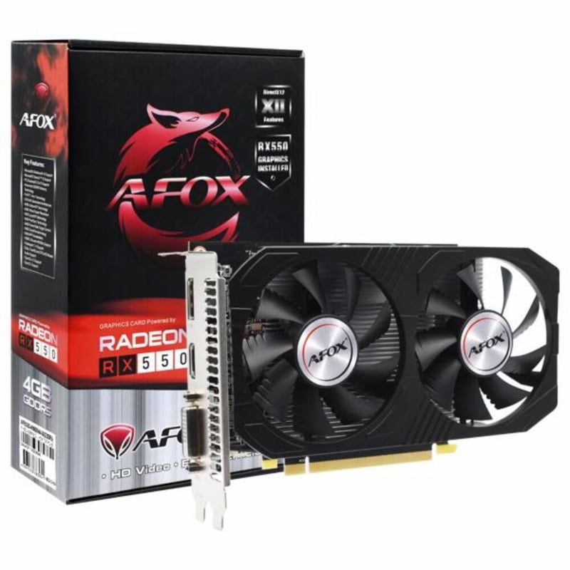 Tarjeta de video AFOX Radeon RX 550 4GB GDDR5 PCIe 3.0 DP HDMI AMD ...