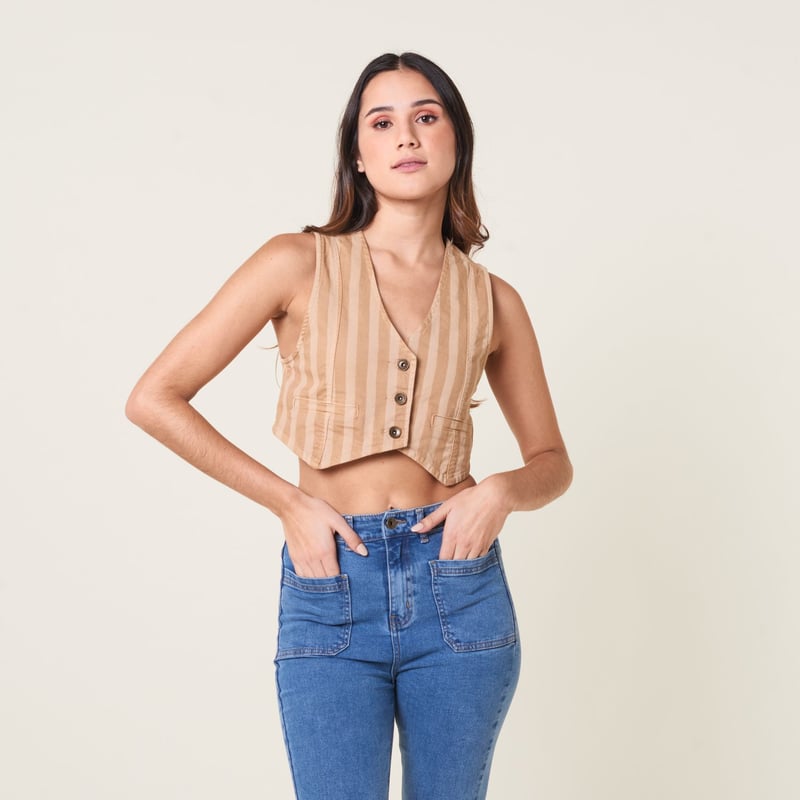 Chaleco Teodora Exit Mujer Camel EXIT | falabella.com