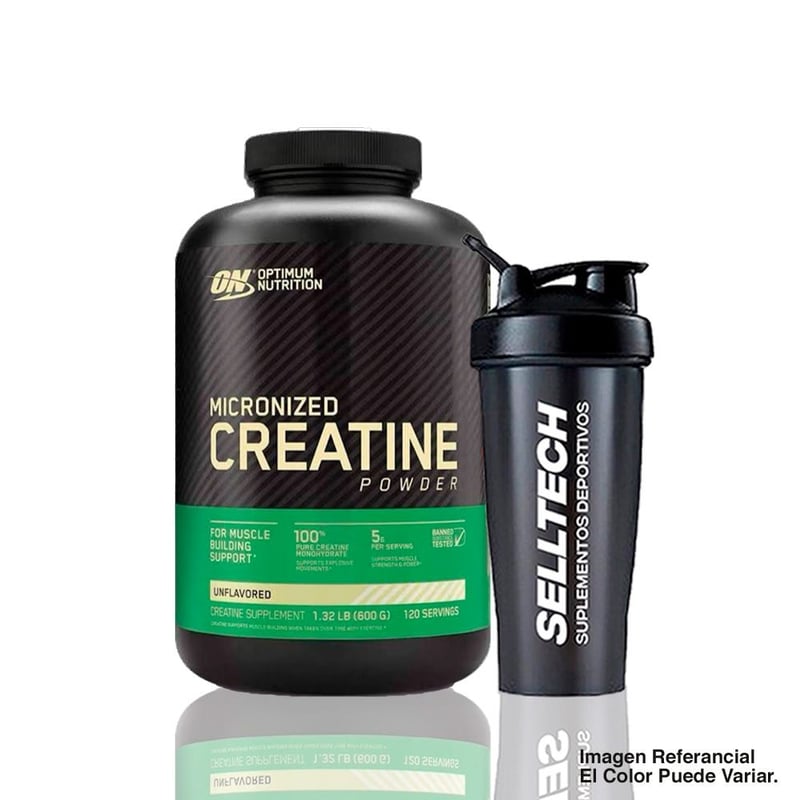 Creatina Monohidratada Optimum Nutrition 600gr Shaker OPTIMUN NUTRITION ...