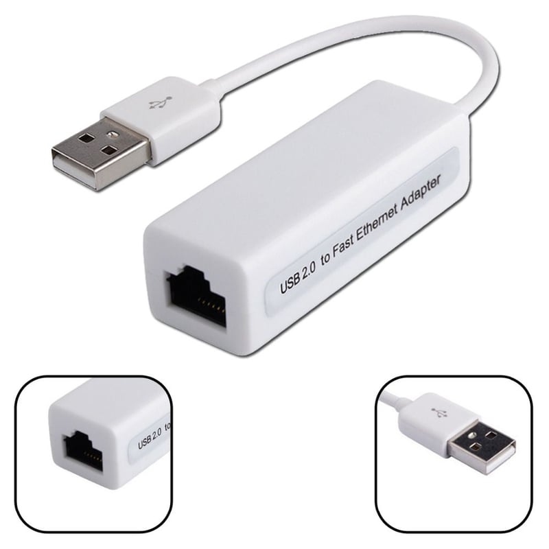 Adaptador de Internet USB A RJ45 Lan Internet Blanco USB GENERICO ...