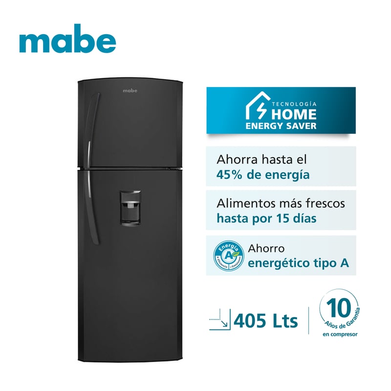Refrigeradora No frost 405 Ltrs Netos Grafito Mabe RMP420FLPG1 MABE ...