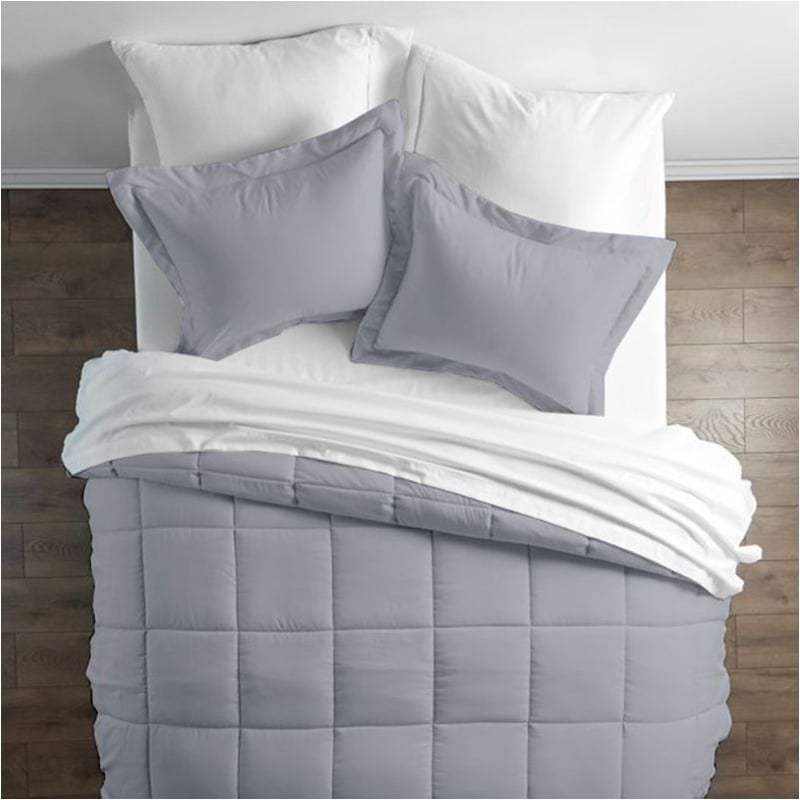 Edredon 1 Plaza Algodón Perú Pima con fundas de almohada Gris | Sodimac ...