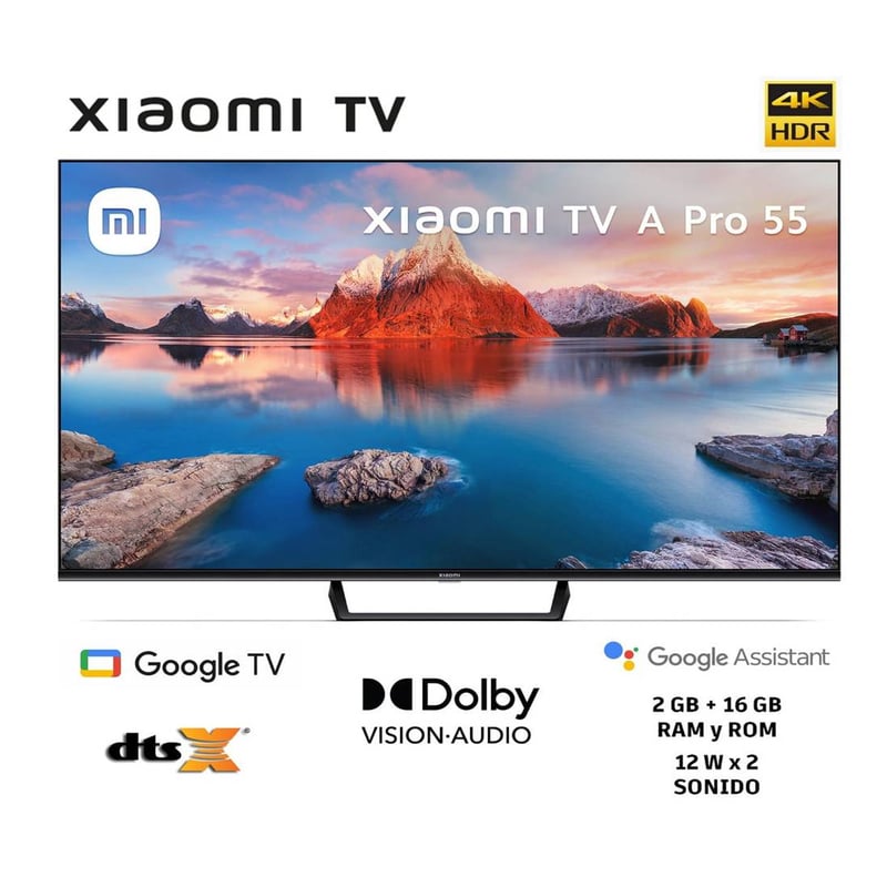 Televisor Xiaomi 55 UHD 4K Smart Google TV A Pro XIAOMI | falabella.com