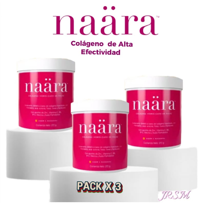 PACK 3 Potes Colágeno Naära Doblemente Hidrolizado NAARA | falabella.com