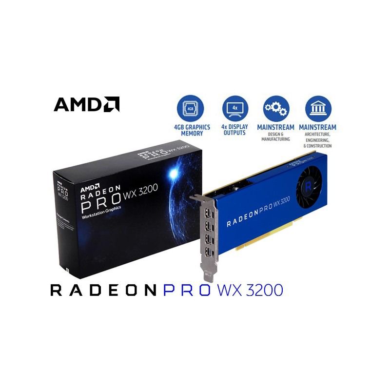 Tarjeta de Video AMD RADEON™ PRO WX 3200 4GB GDDR5 AMD | falabella.com