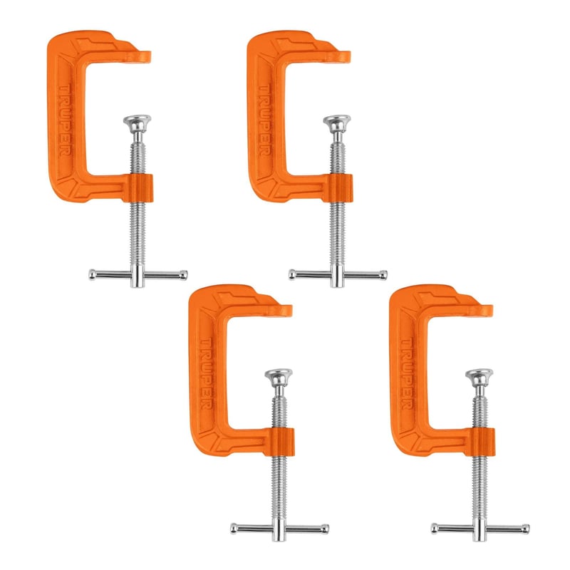 Mini prensa tipo C nodular carpintero 2 ", Truper Pack 4 unidades ...