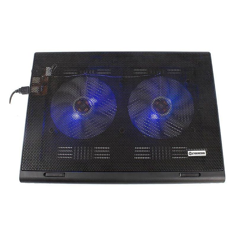 Cybercool HA-71 Cooler para Laptop con Doble Ventilador Led Azul ...