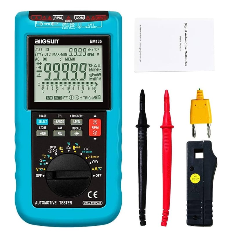 Multimetro Automotriz profesional ALLOSUN EM135 versión full SM ...
