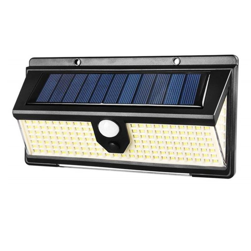 Foco Lampara Solar 190 Led Super Iluminado + 9 Led Azul y Rojo Sensor ...