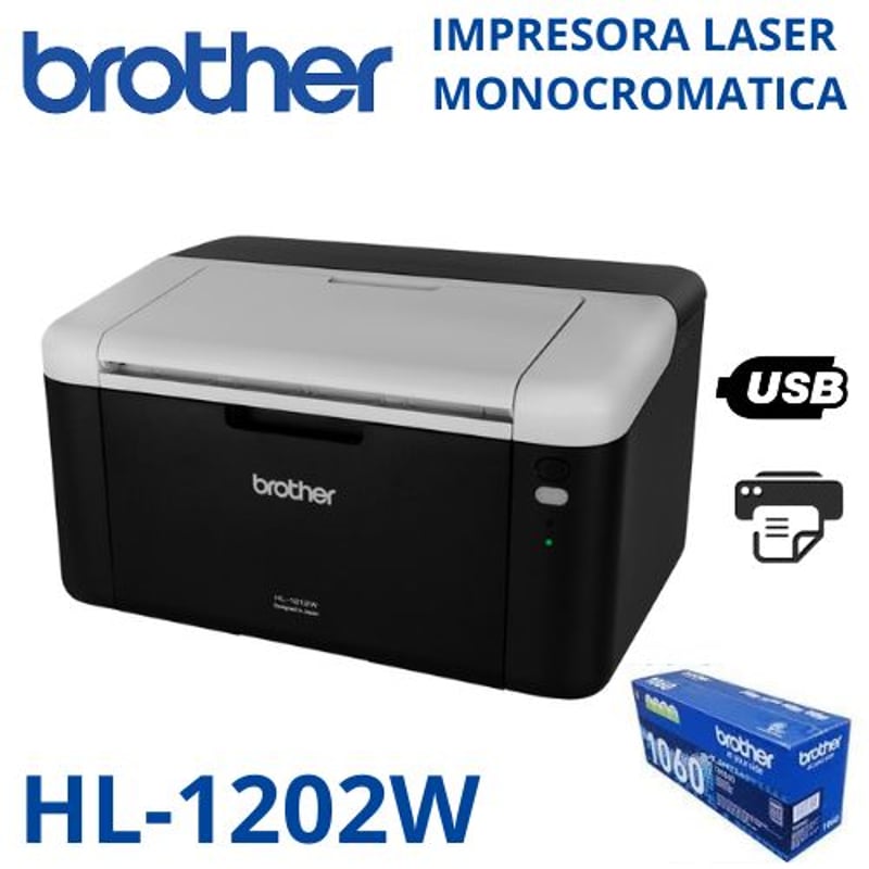 Impresora Brother HL-1202 Laser Monocromática BROTHER | falabella.com