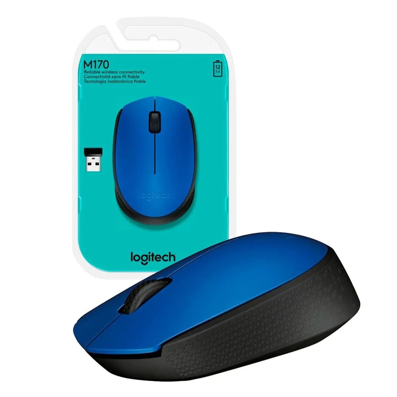 MOUSE LOGITECH M170 WIRELESS AZUL LOGITECH | falabella.com