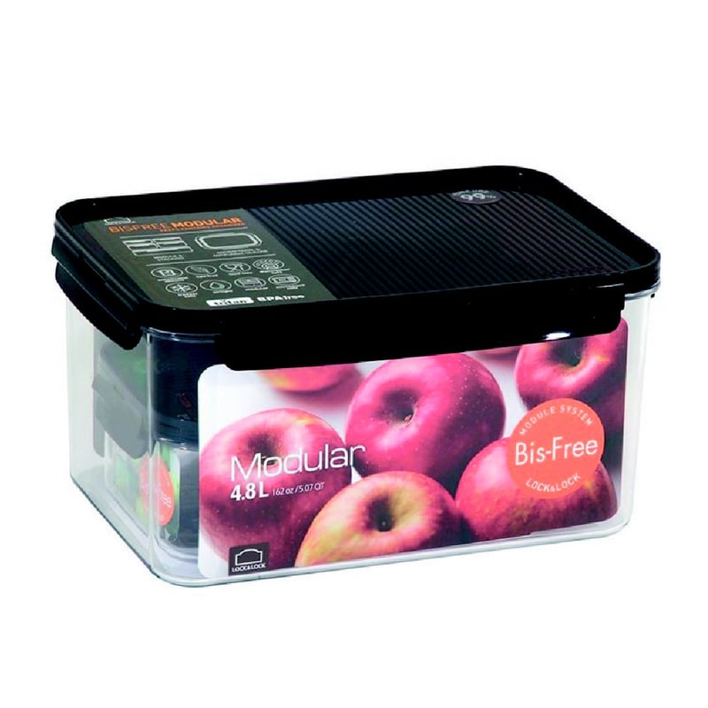 Taper LocknLock Rectangular Modular Tritan 4.8 L LOCK AND LOCK ...