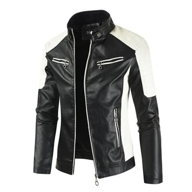 Chaqueta de cuero PU para Hombre- Negro BLWOENS | falabella.com