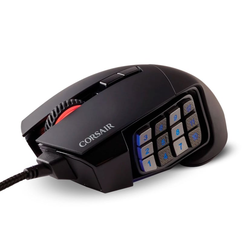 Mouse Gamer Corsair Scimitar Pro Rgb Black 12 botones laterales macro ...