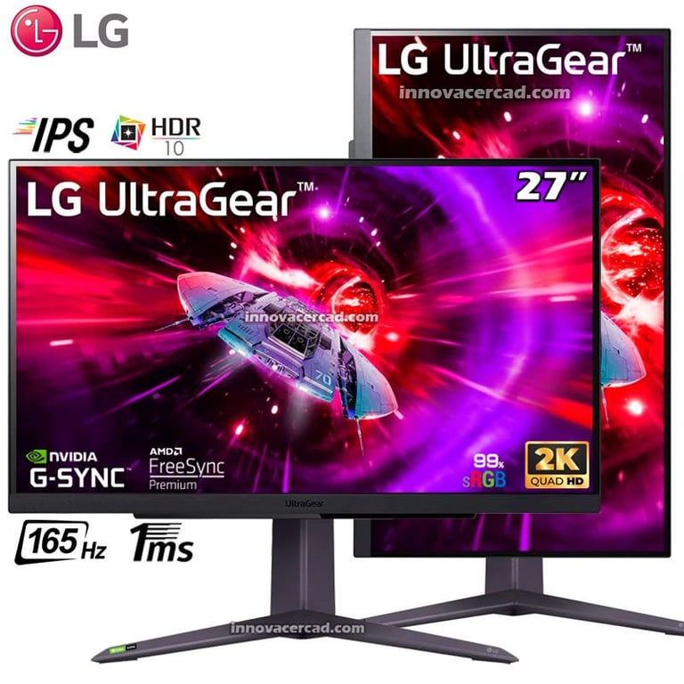 Monitor LG 27GR75Q-B Ultragear 27 IPS 2K 165hz 1ms HDR10 G-Sync. LG | falabella.com