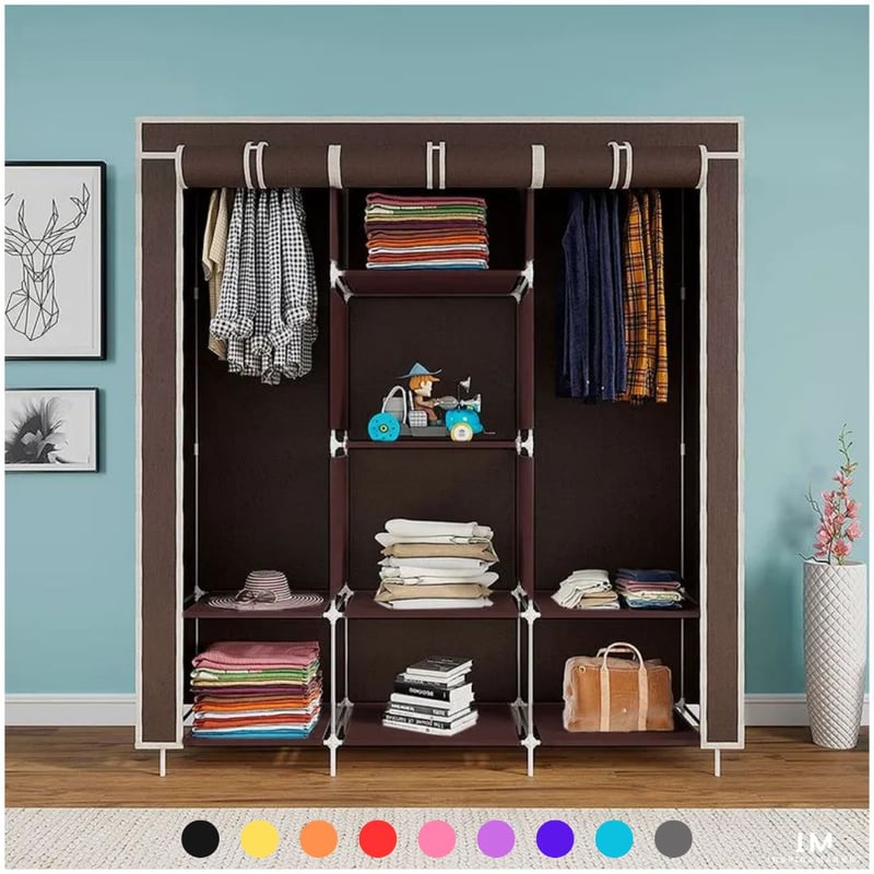 Ropero armable de 3 cuerpos de tela color variado INSPIRA | falabella.com