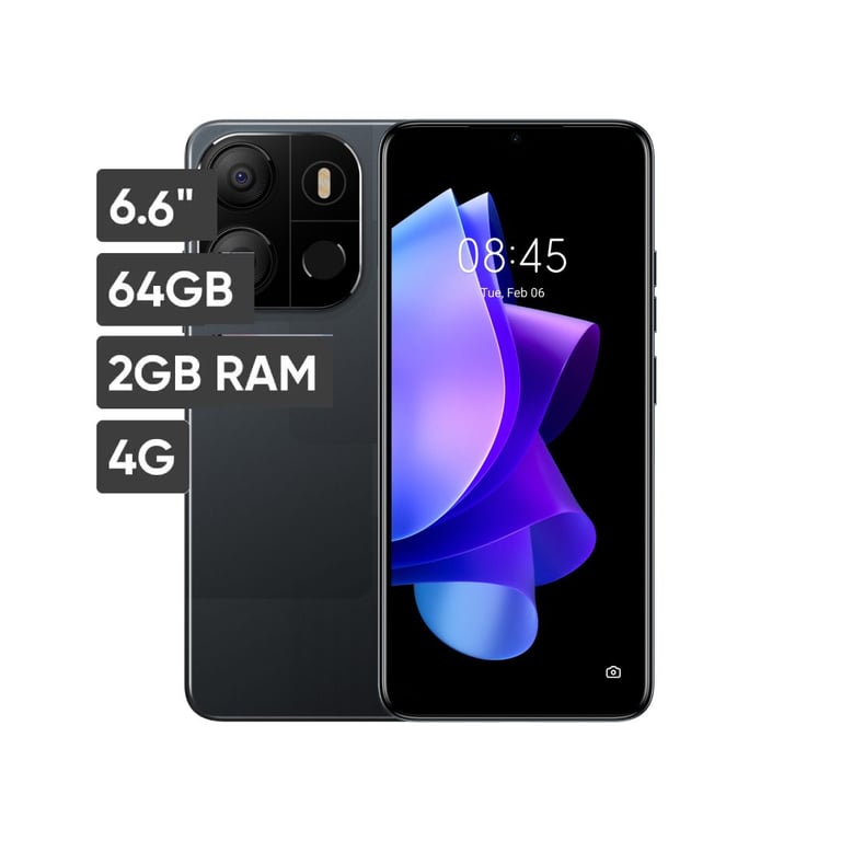 Smartphone 6.6." POP 7 2GB 64GB BF6 - Negro TECNO MOBILE | falabella.com