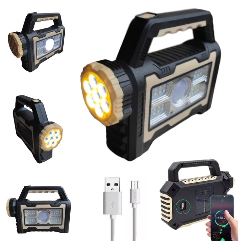 Linterna Lampara Solar Led Recargable USB para Acampar GENERICO ...