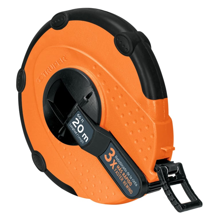 Wincha cinta métrica 20 m, Profesional, flexómetro fibra de vidrio ...
