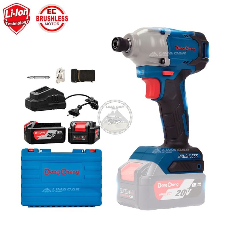 Atornillador inalambrico 180NM Dongcheng 20V 5Ah Maleta Profesional ...