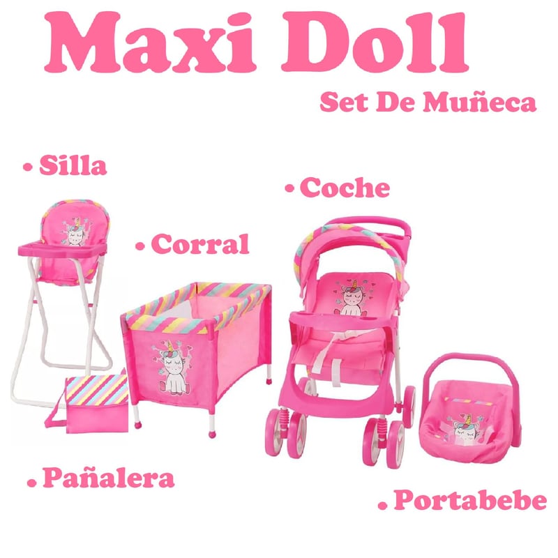 Set De Muñeca Maxi Doll Para Niña - Unicornio BABY KITS | falabella.com