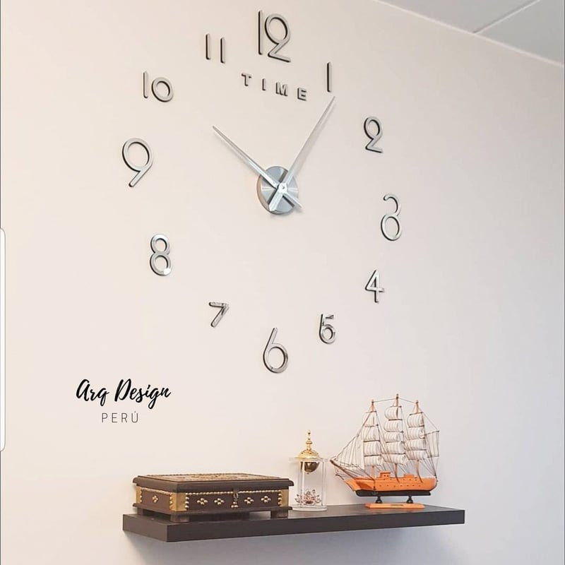 Reloj de Pared para Sala Moderno - Mia Plateado GENERICO | falabella.com