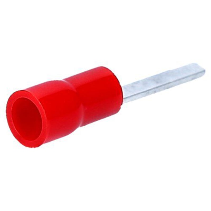 Terminal Aislado Nylon Tipo Pin ROJO (Cable 22-16 awg) X 20 UNID ...