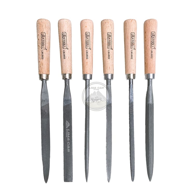 Set 6 Lima escofina con mango madera 7'' Acero Uyustool UYUSTOOLS ...