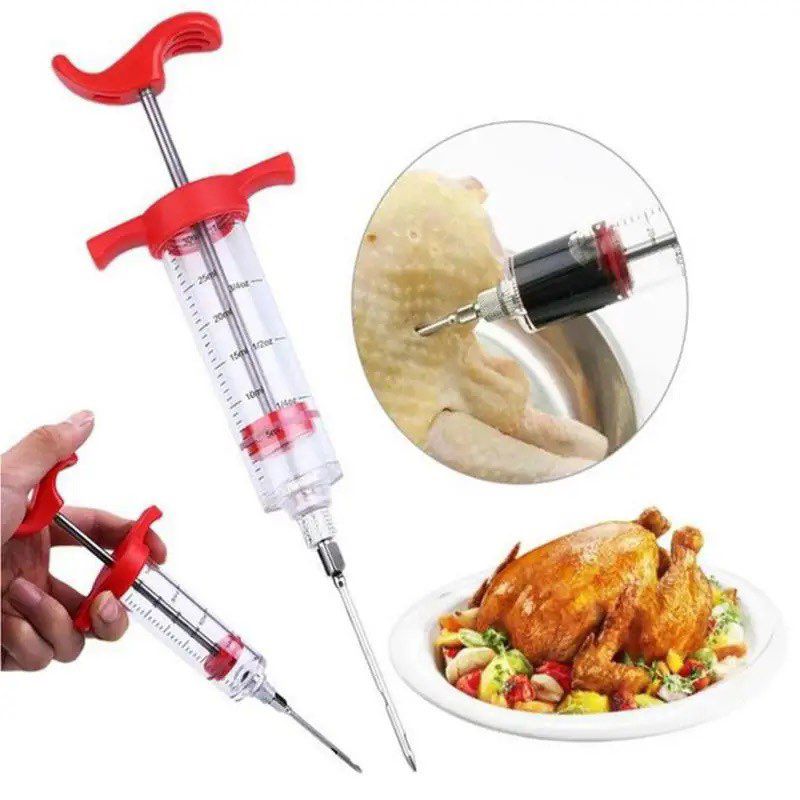 Inyector Jeringa de carne marinadas condimentos para pollo o pavo ...