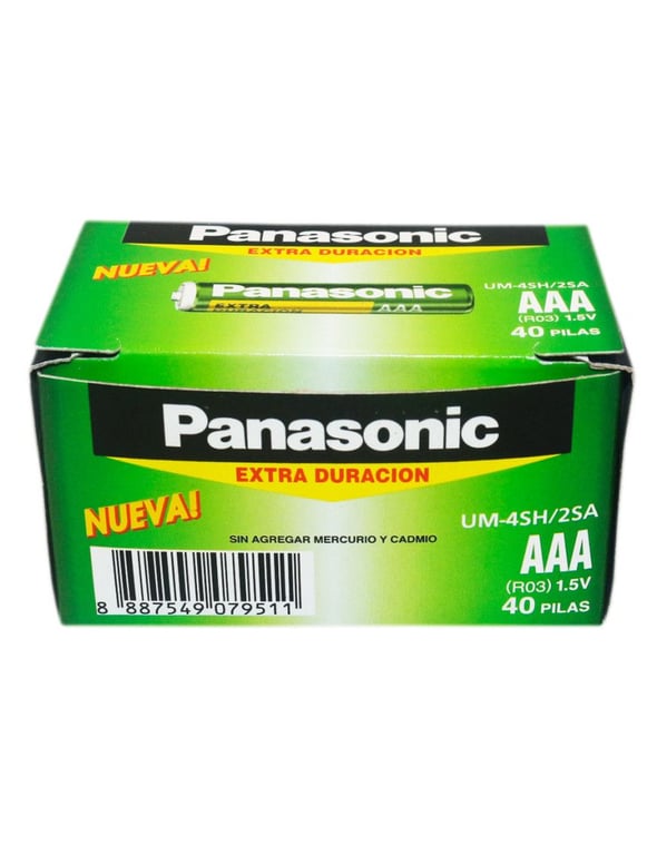 PILAS PANASONIC AAA CAJA X 40 UNIDADES PANASONIC | falabella.com